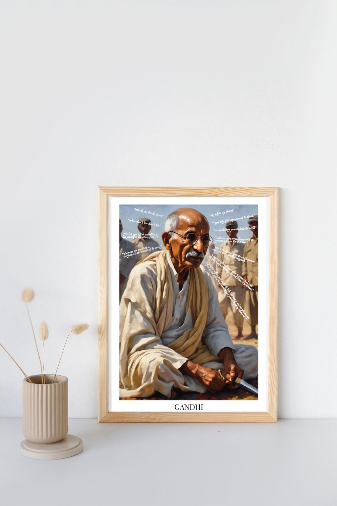 Mahatma Gandhi, Quote, Digital Print, Art, Peace, Truth, Saying ...