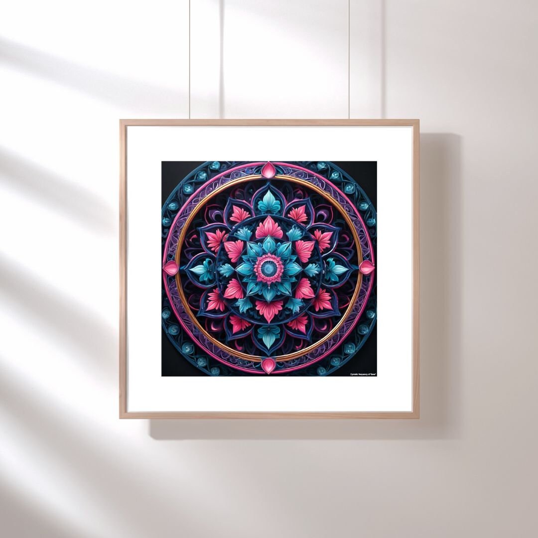 Cymatics Art, Ornate, Love Frequency, Poster Print, Wall Art ...