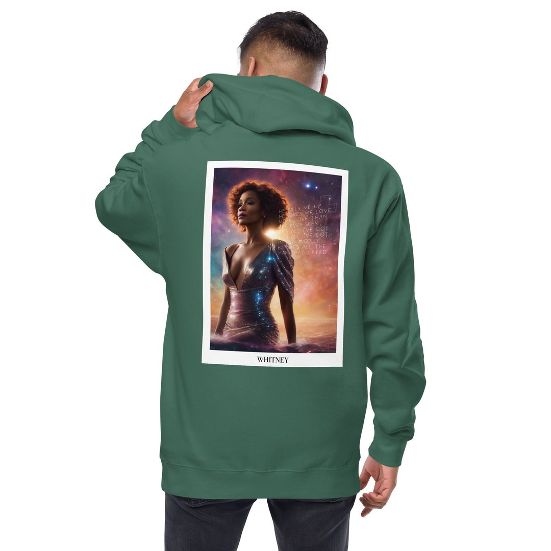 Witney Houston, Music Inspired Clothing, Full Zip, Cosmic Image ...