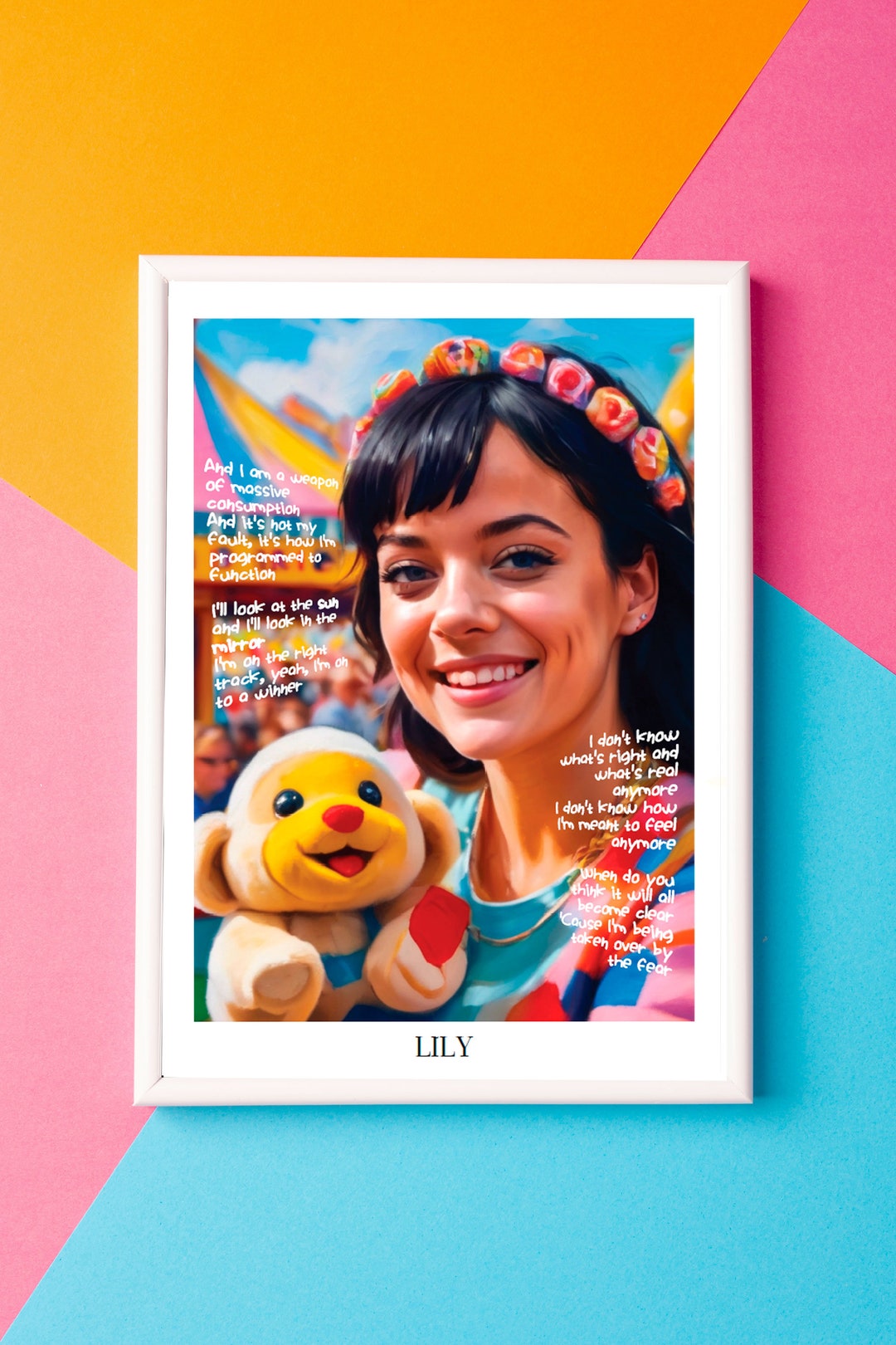 Lily Allen, Digital Print, Singer, Wall Poster, the Fear, Songwriter ...