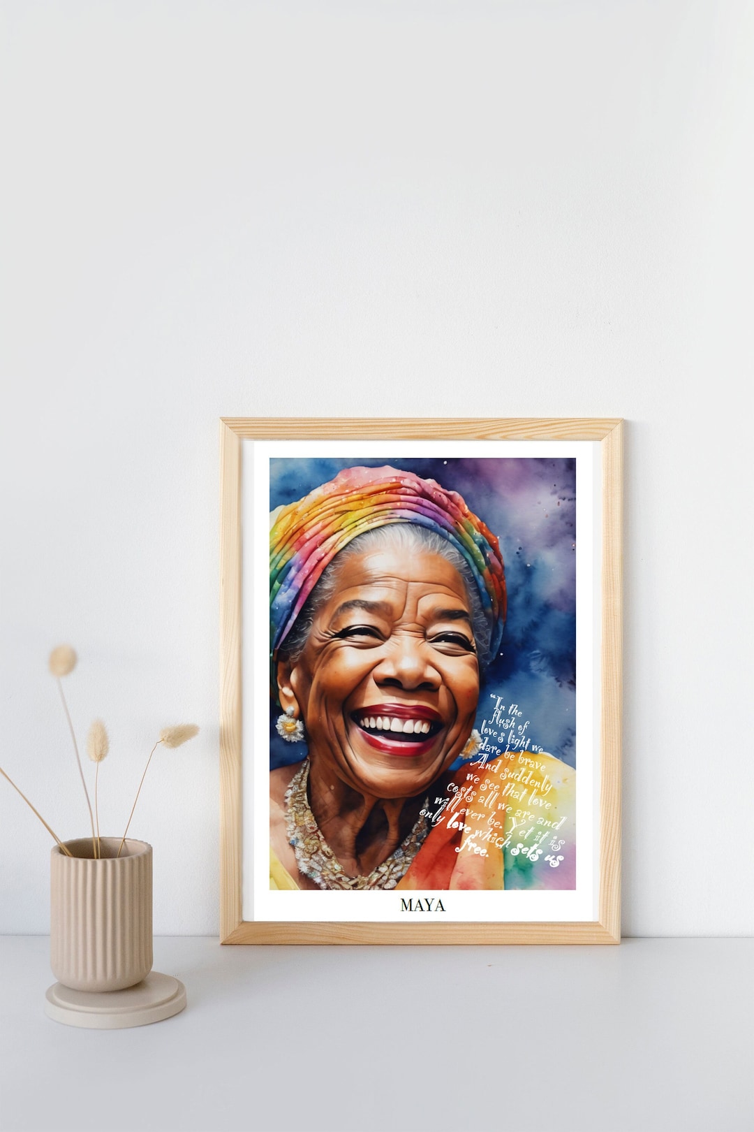 Maya Angelou, Portrait, Digital Print, Art, Poet, Love, Uplifting ...