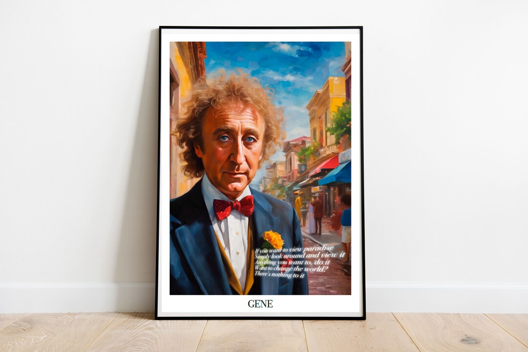 Gene Wilder, Comedian, Digital Print, Actor, Art, Quote, Uplifting ...