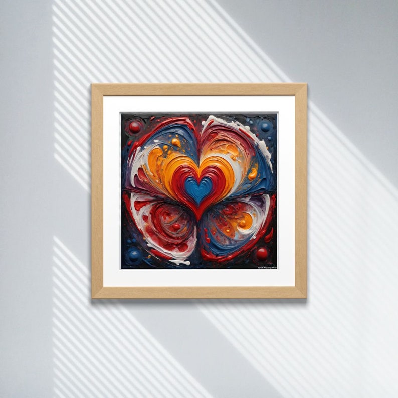 Cymatics Art, Love, Frequency, Poster Print, Wall Art, Heart, 528hz ...