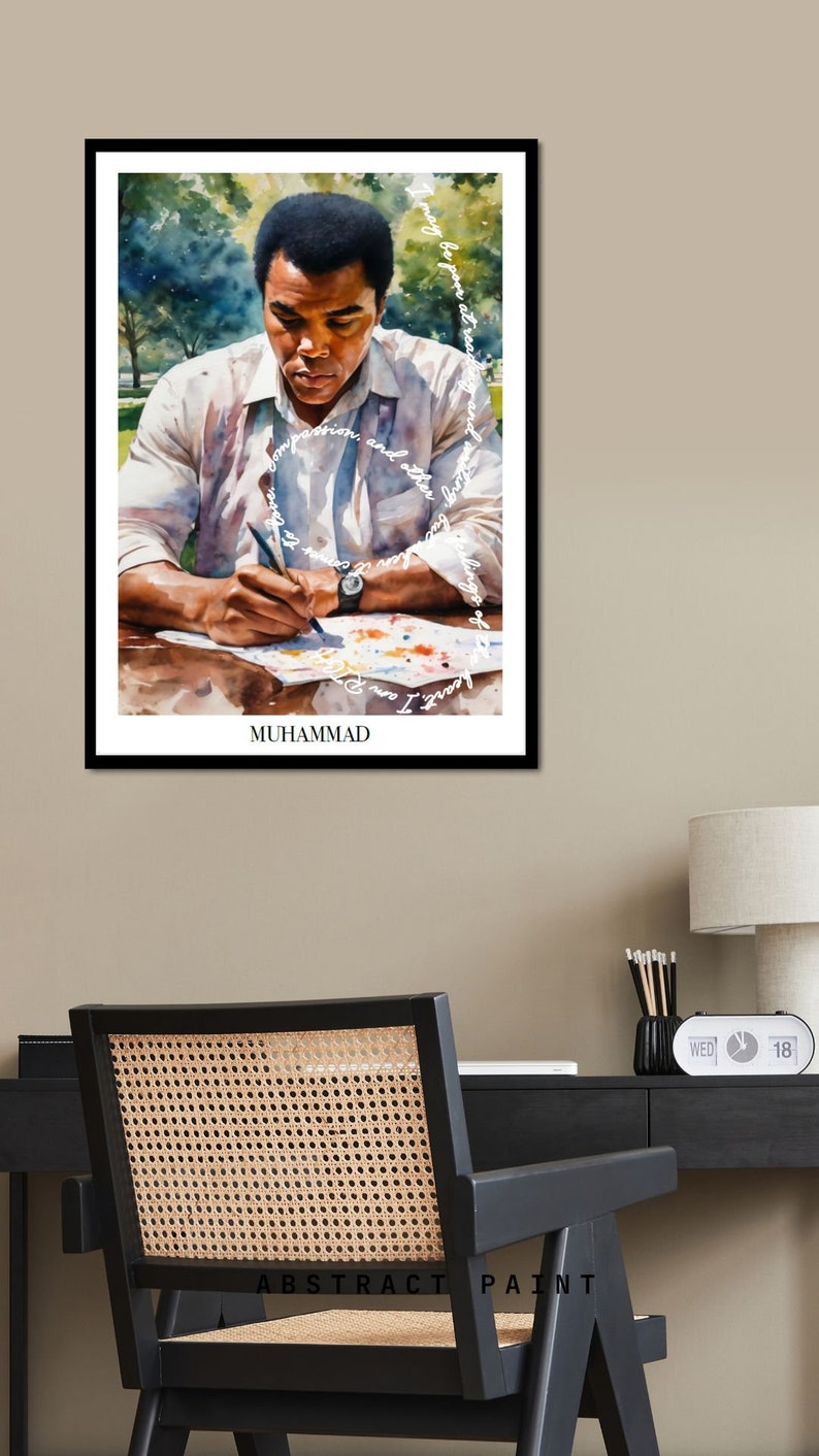 Muhammad Ali, Instant Download, Digital Print, Art, Motivational, Boxer ...