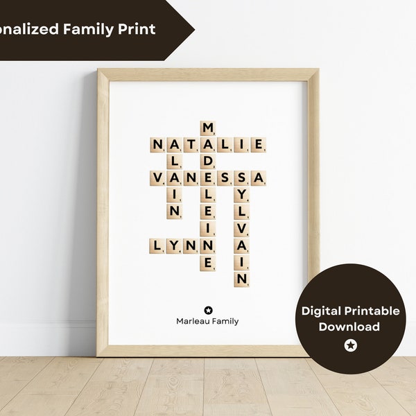 Family Crossword Poster - Etsy