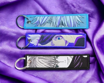 Anime Embroidered Jet Tag Keychain - Etsy