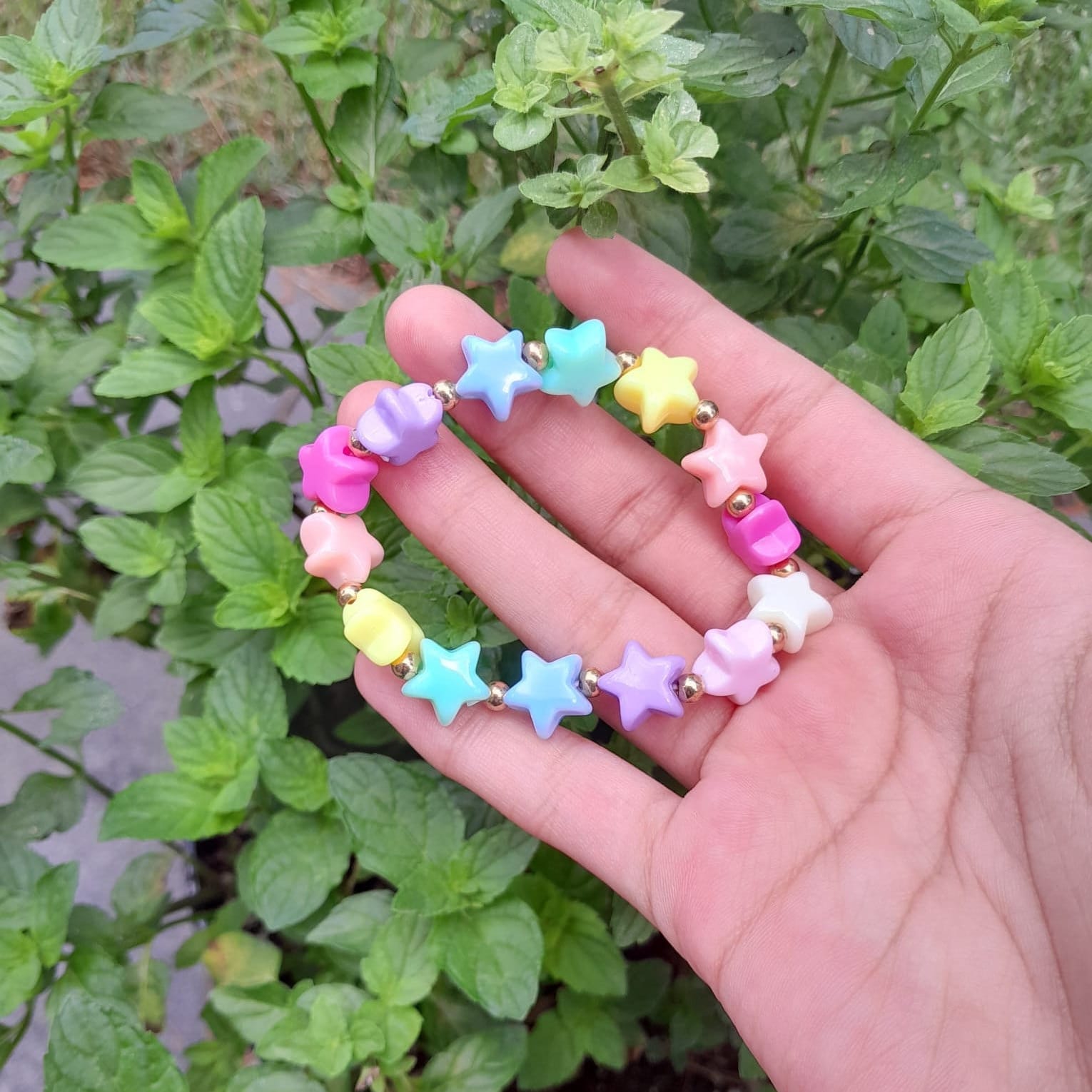 Chunky Pastel Rainbow Star Bracelet - Etsy