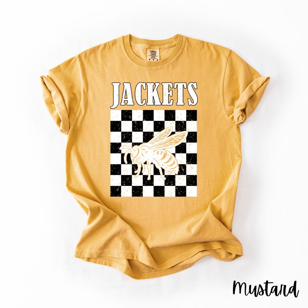 Comfort Colors Shirt, Yellow Jackets Shirt, Jackets Mascot, Yellow ...
