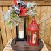 Lantern With Winter Evergreen Topper, Christmas Lantern, Lantern Swag ...