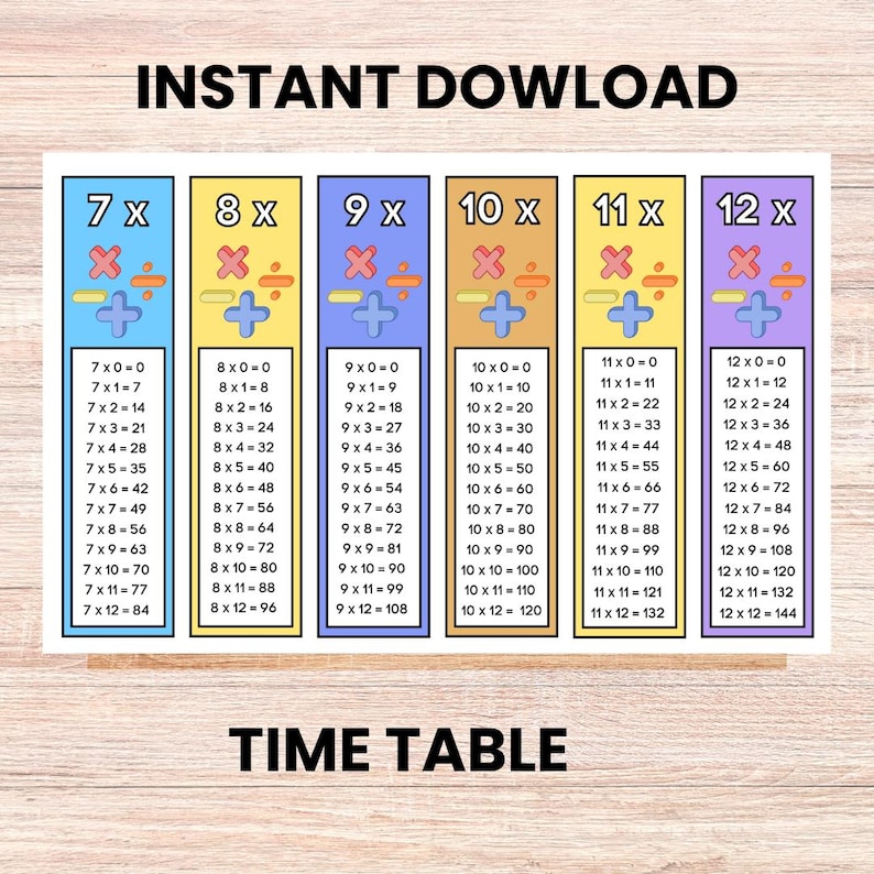 Printable Timetables Bookmarks Set - Etsy