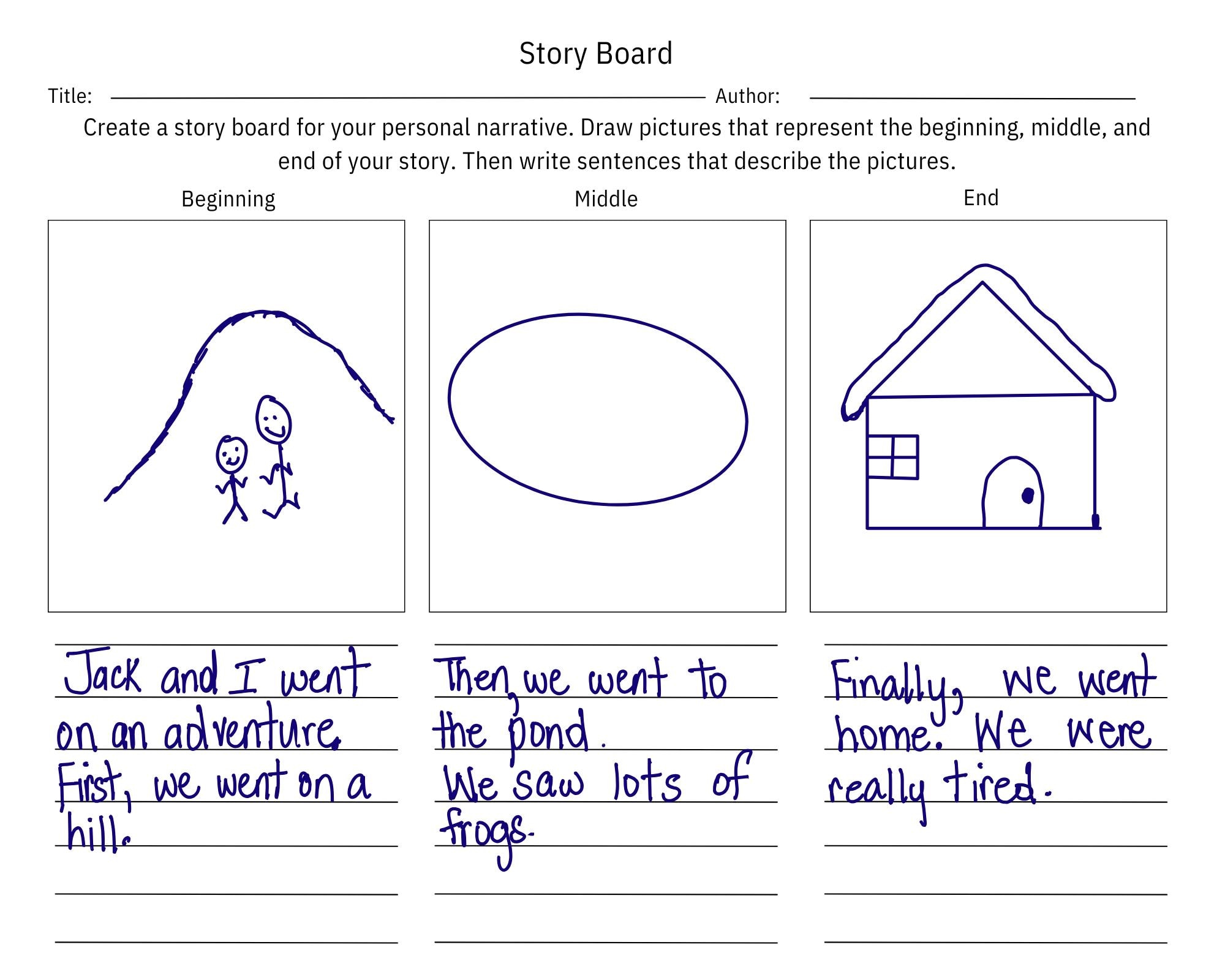 Storyboard Graphic Organizer: Narrative Writing Template (digital ...