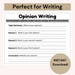 Opinion Writing Graphic Organizer: Printable Templates (PDF Download ...