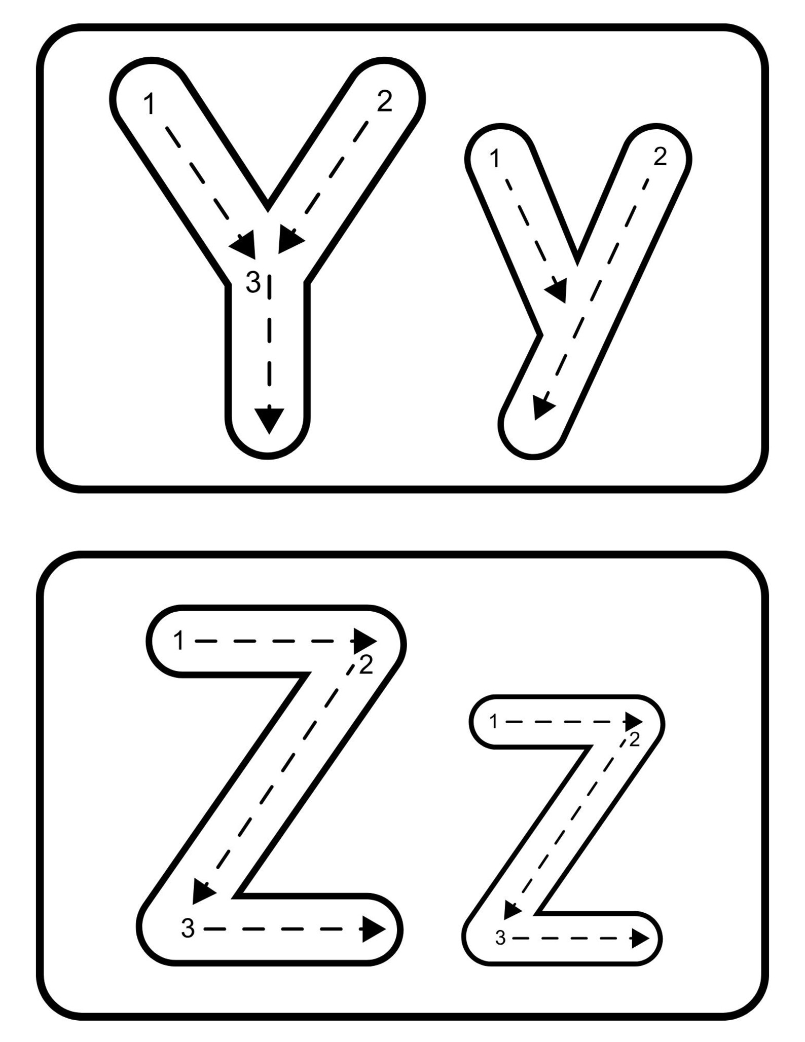 Alphabet Tracing Cards: Jumbo ABC Handwriting Practice (PDF Printable ...
