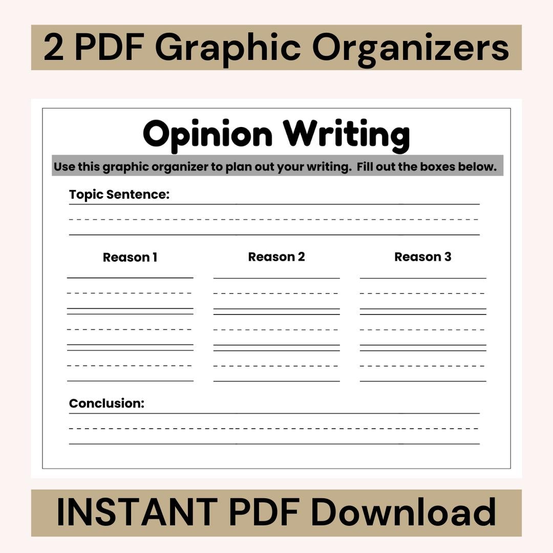 Opinion Writing Graphic Organizer, Writing Printables, Graphic ...