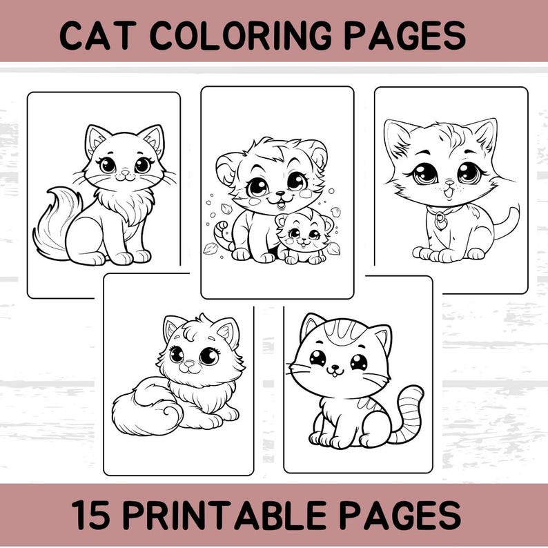 Printable Cat Coloring Pages | Cute Cat Coloring Pages | Kitten ...