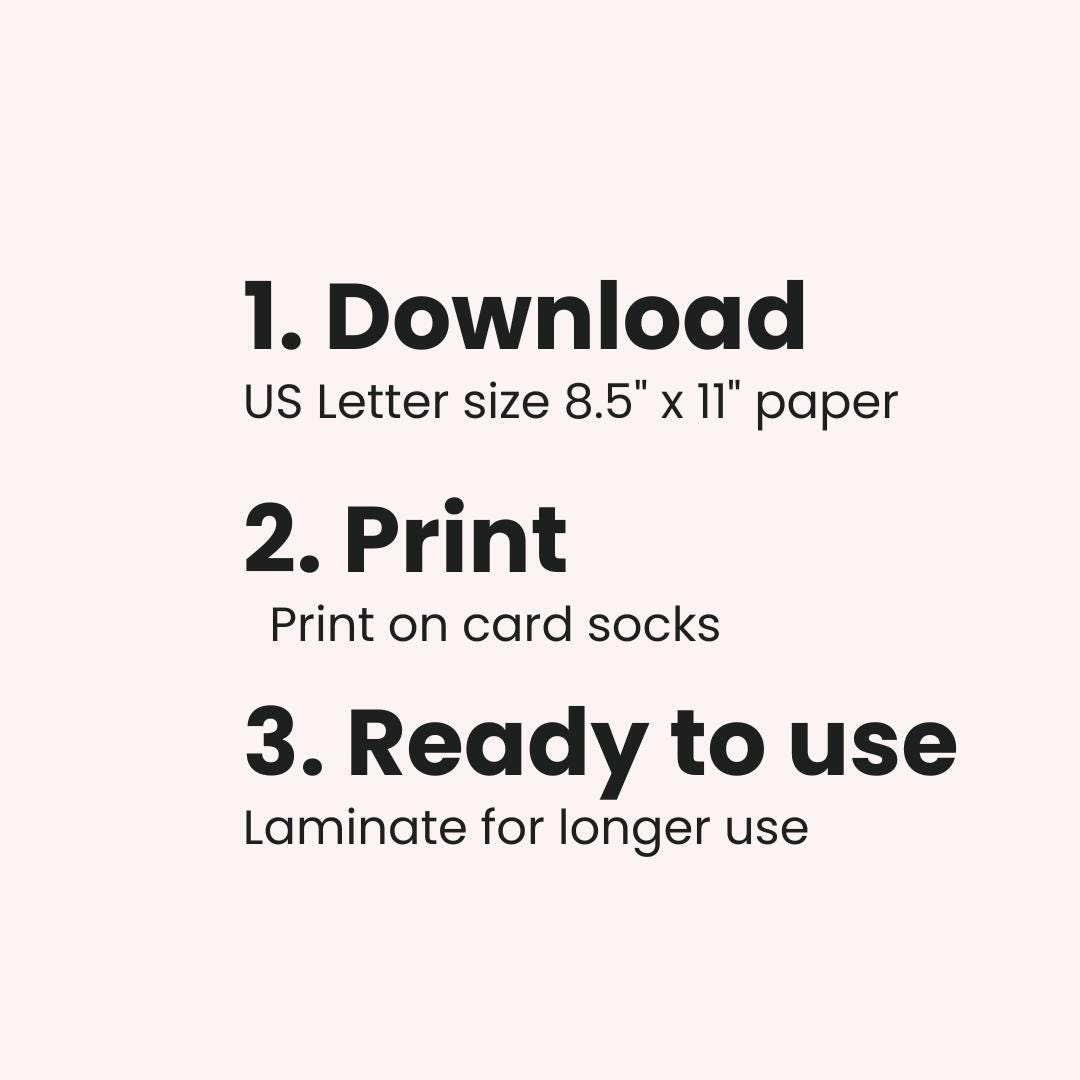 Printable Timetables Bookmarks Set - Etsy