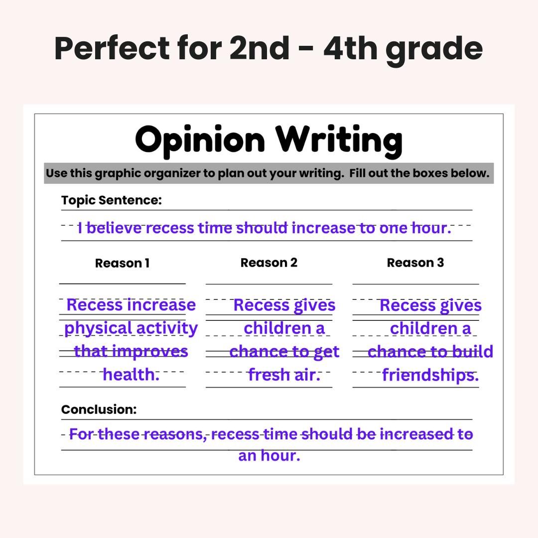 Opinion Writing Graphic Organizer, Writing Printables, Graphic ...