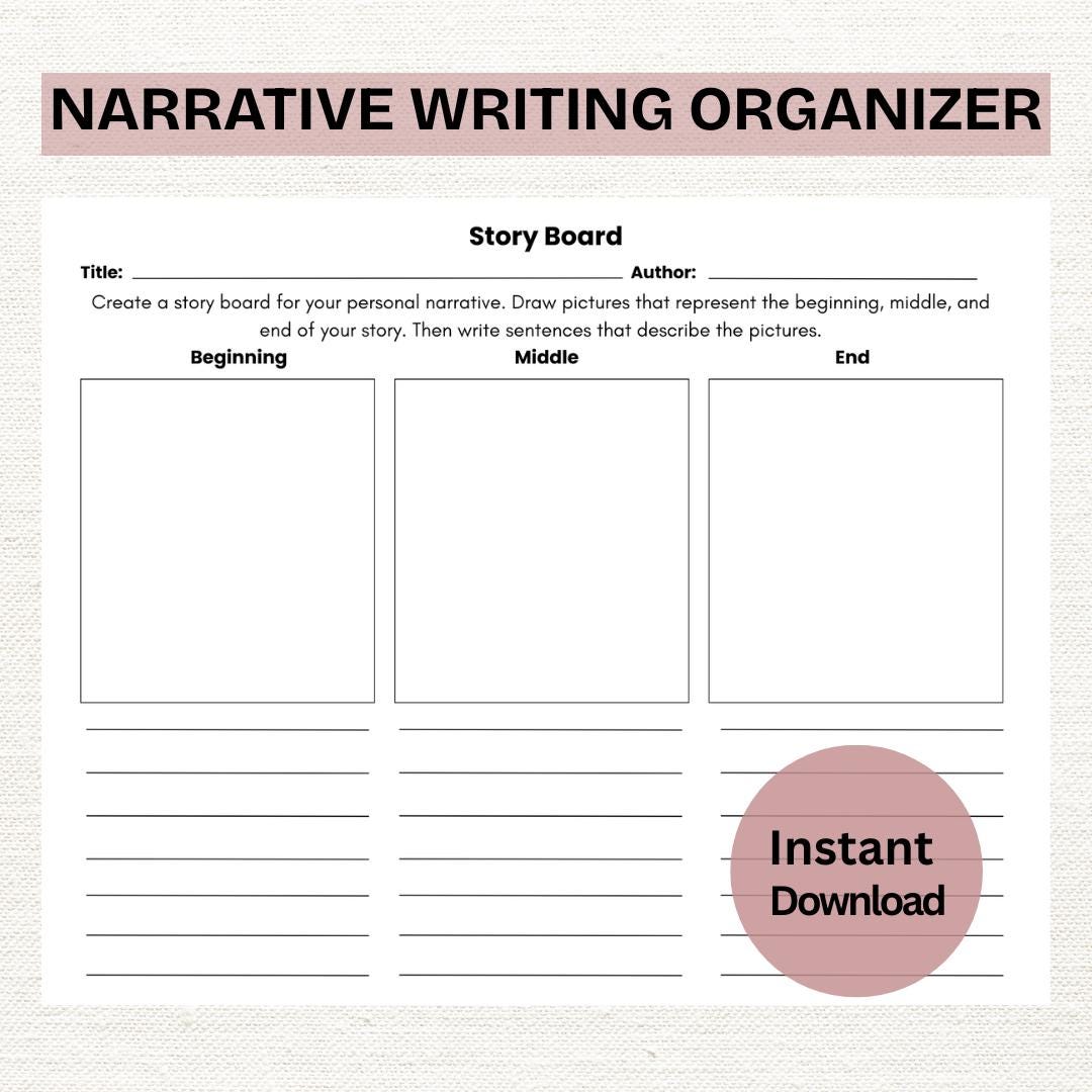 Storyboard Graphic Organizer: Narrative Writing Template (digital ...