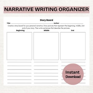 Storyboard Graphic Organizer: Narrative Writing Template (digital ...