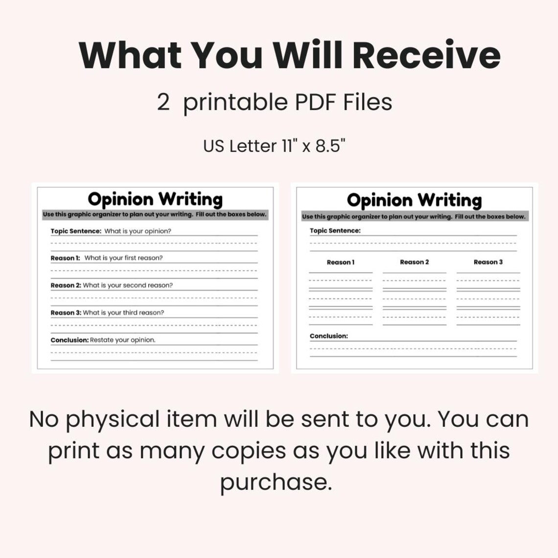 Opinion Writing Graphic Organizer, Writing Printables, Graphic ...