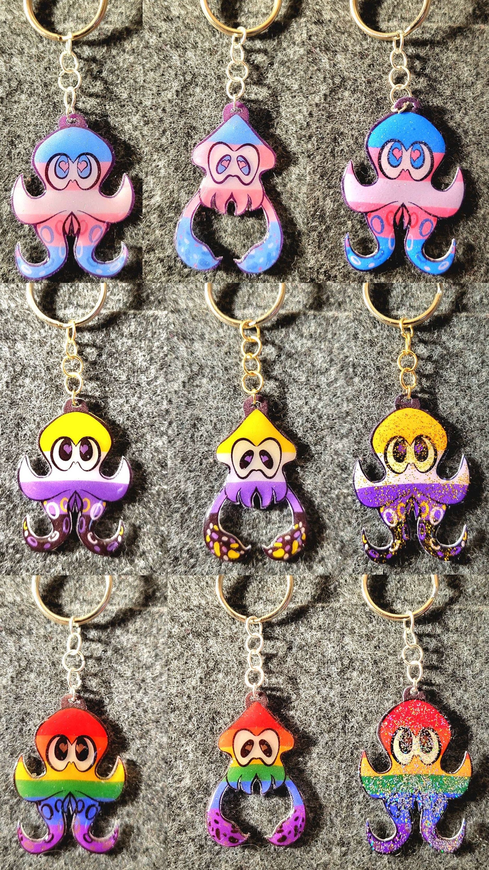 Splatoon Pride Keychains - Etsy