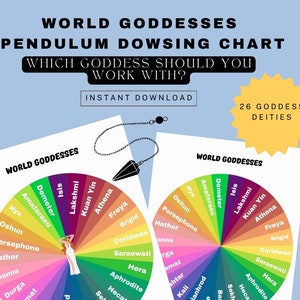 World Goddess Deity Identification Digital Pendulum Chart and Dowsing ...