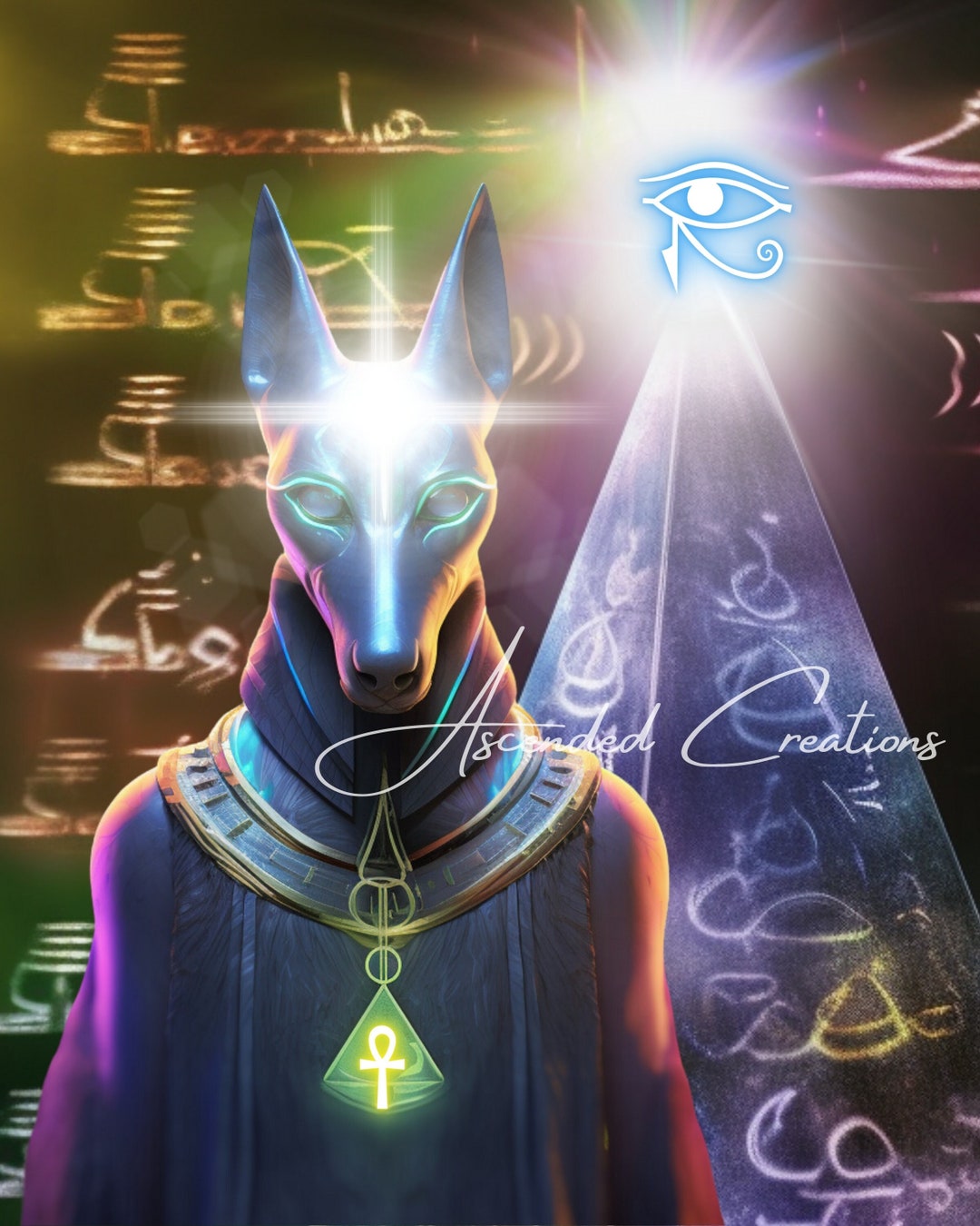 Anubis Digital Wall Art Download - Egyptian God Art - AI Art Print ...