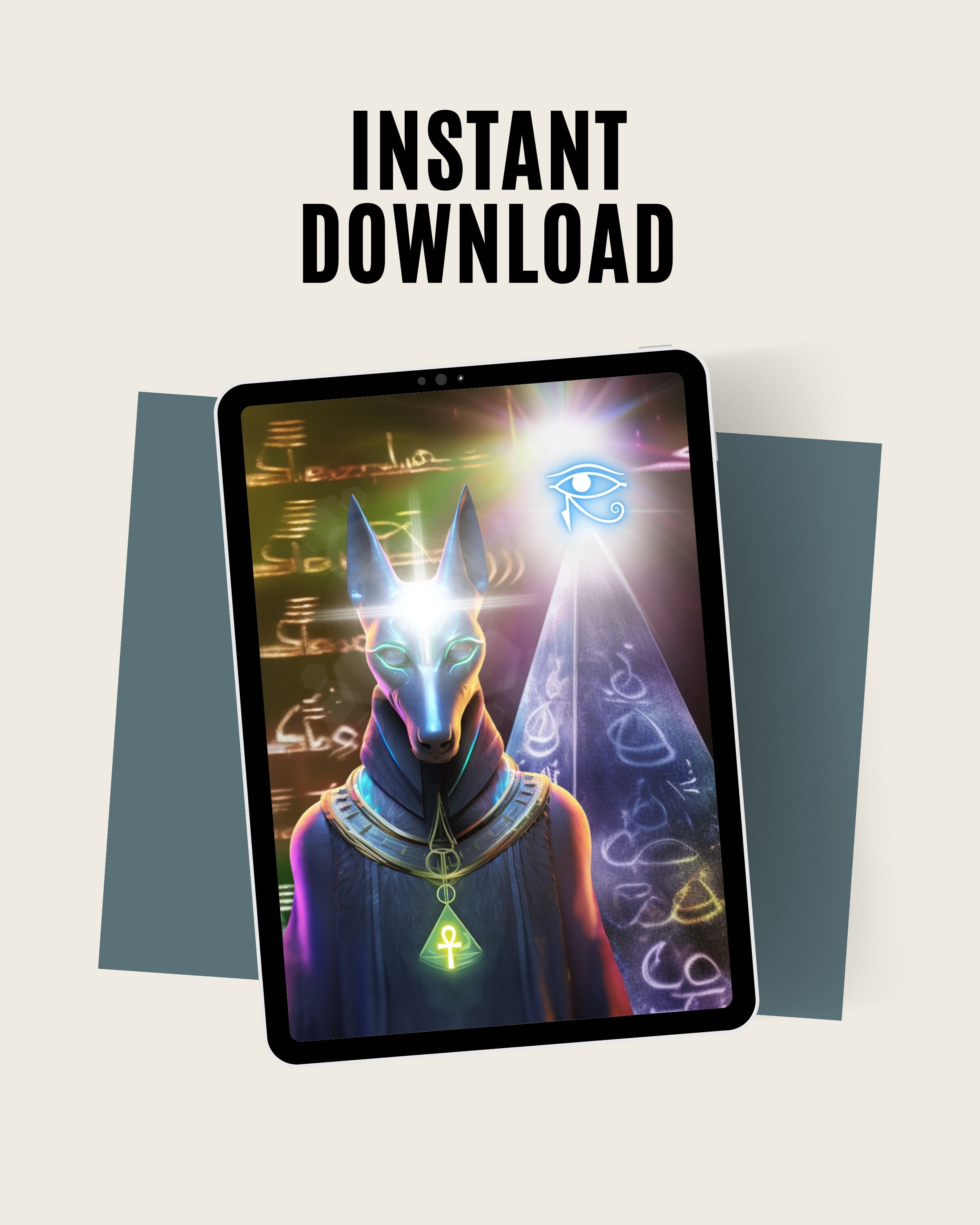 Anubis Digital Wall Art Download - Egyptian God Art - AI Art Print ...