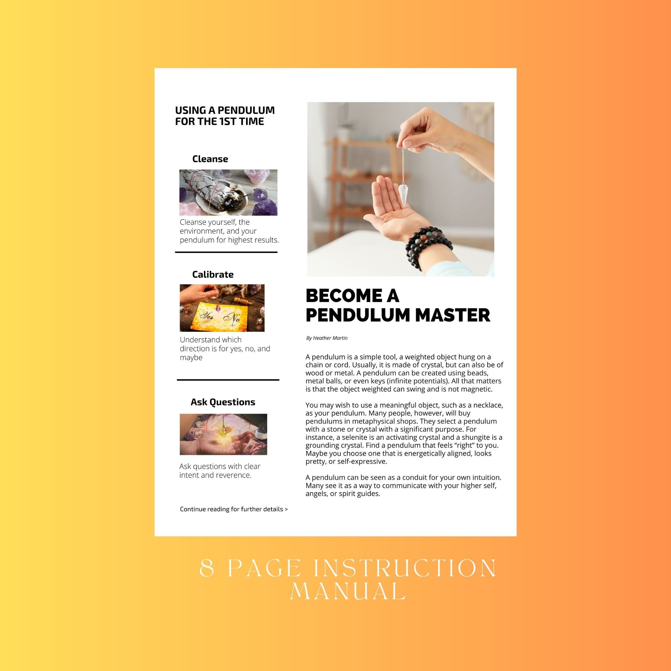 Beginner Pendulum Charts and Pendulum Guide, Pendulum How-to, Digital Pendulum Boards Bundle ...