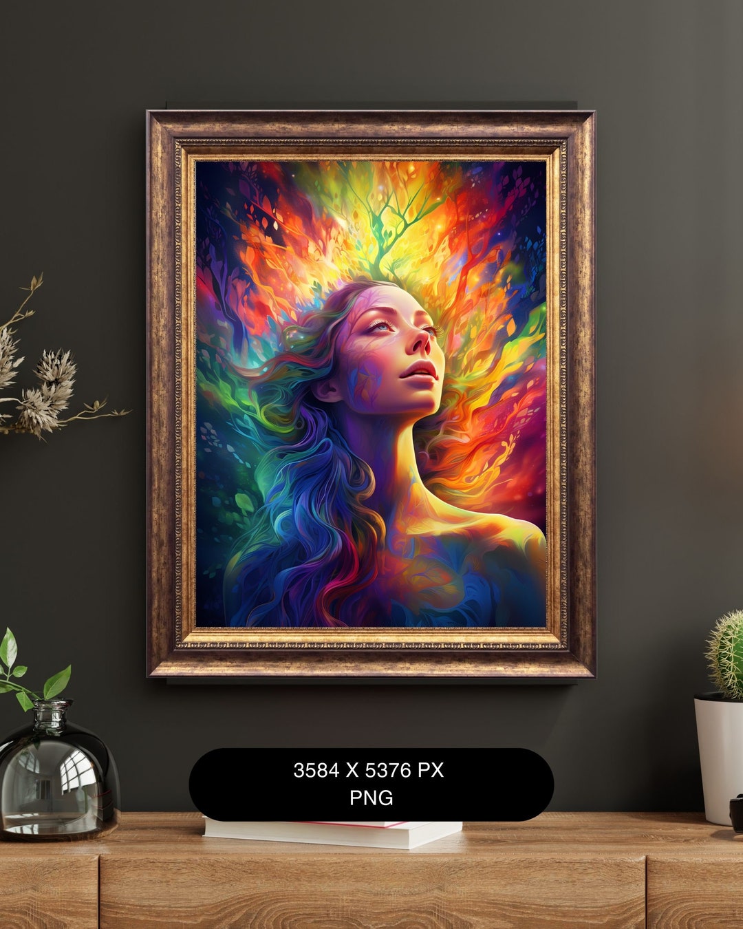 Tree Goddess Art Print: Divine Feminine Spiritual Image (digital ...