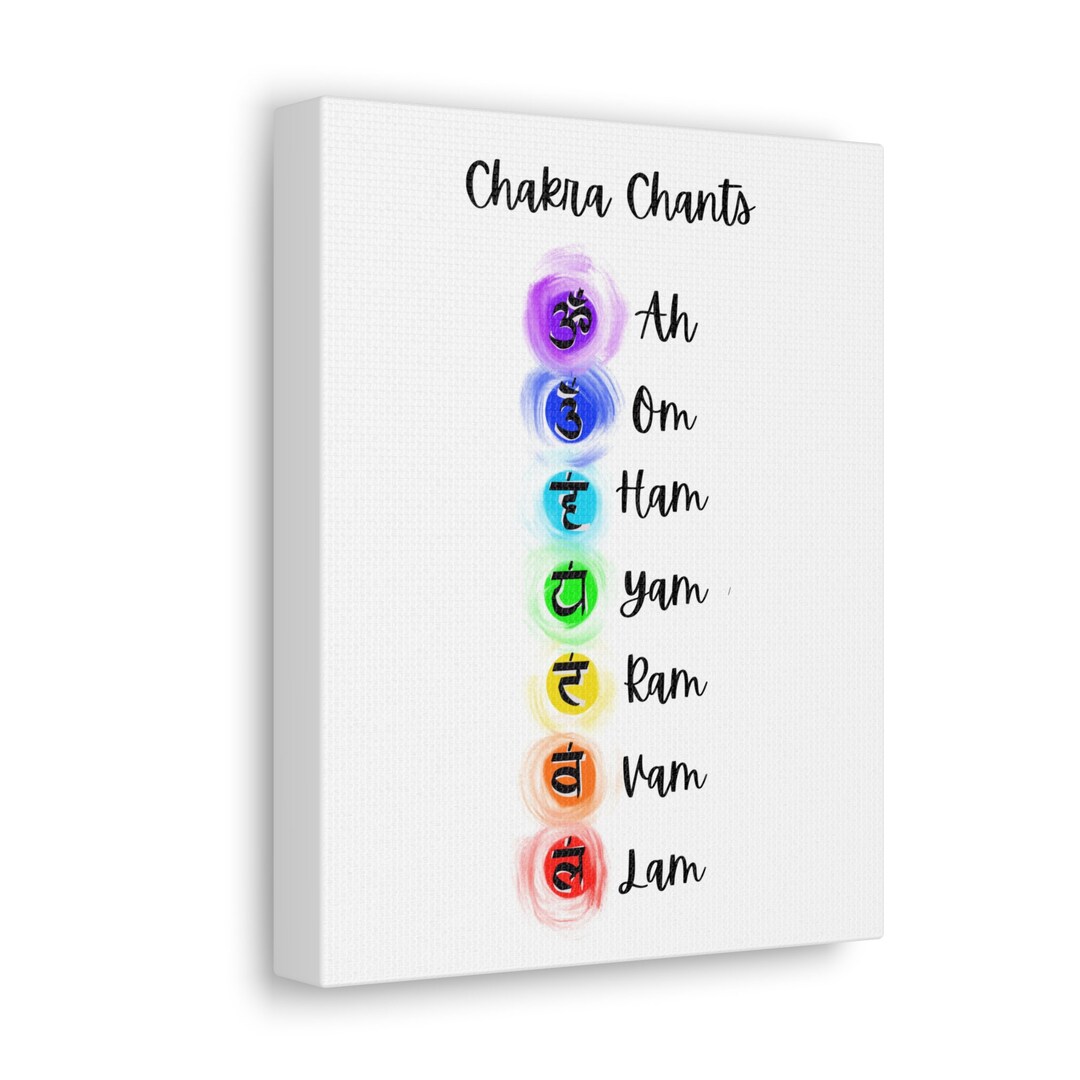 7 Chakras Canvas Chakra Chart Chakra Chants Spiritual Art - Etsy