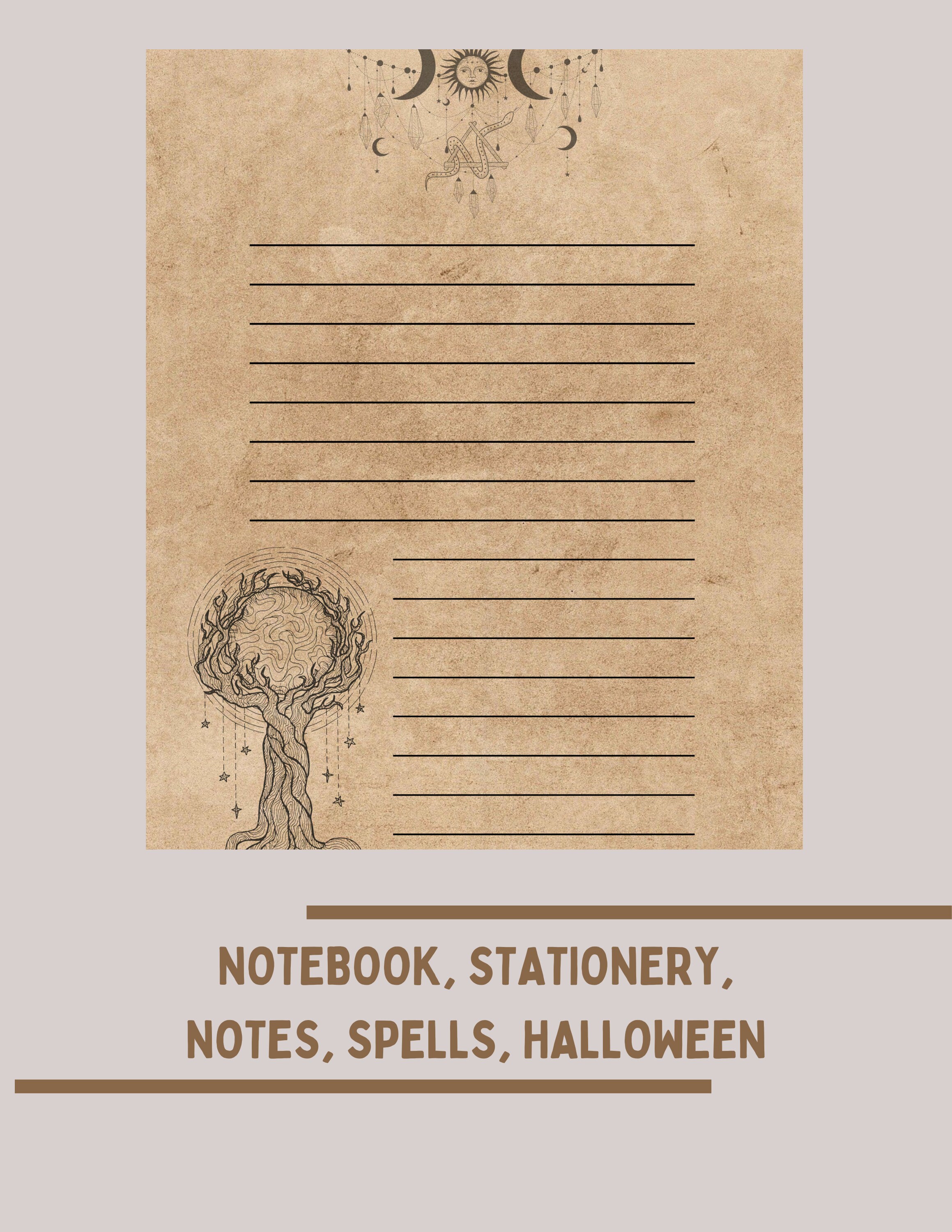 Unique Digital Stationery - Printable Halloween - Witches Pages for ...