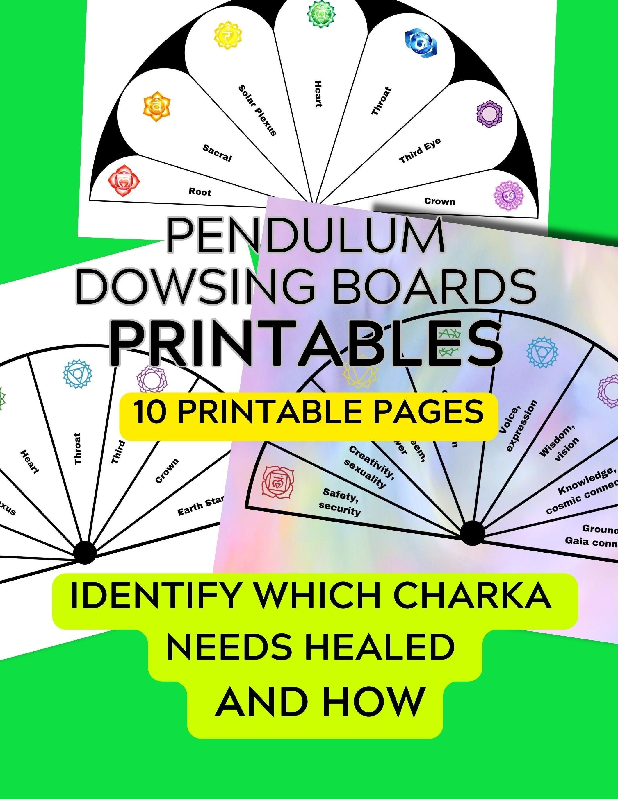 Pendulum Chart Dowsing Chart Chakra Pendulum Board - Etsy Canada