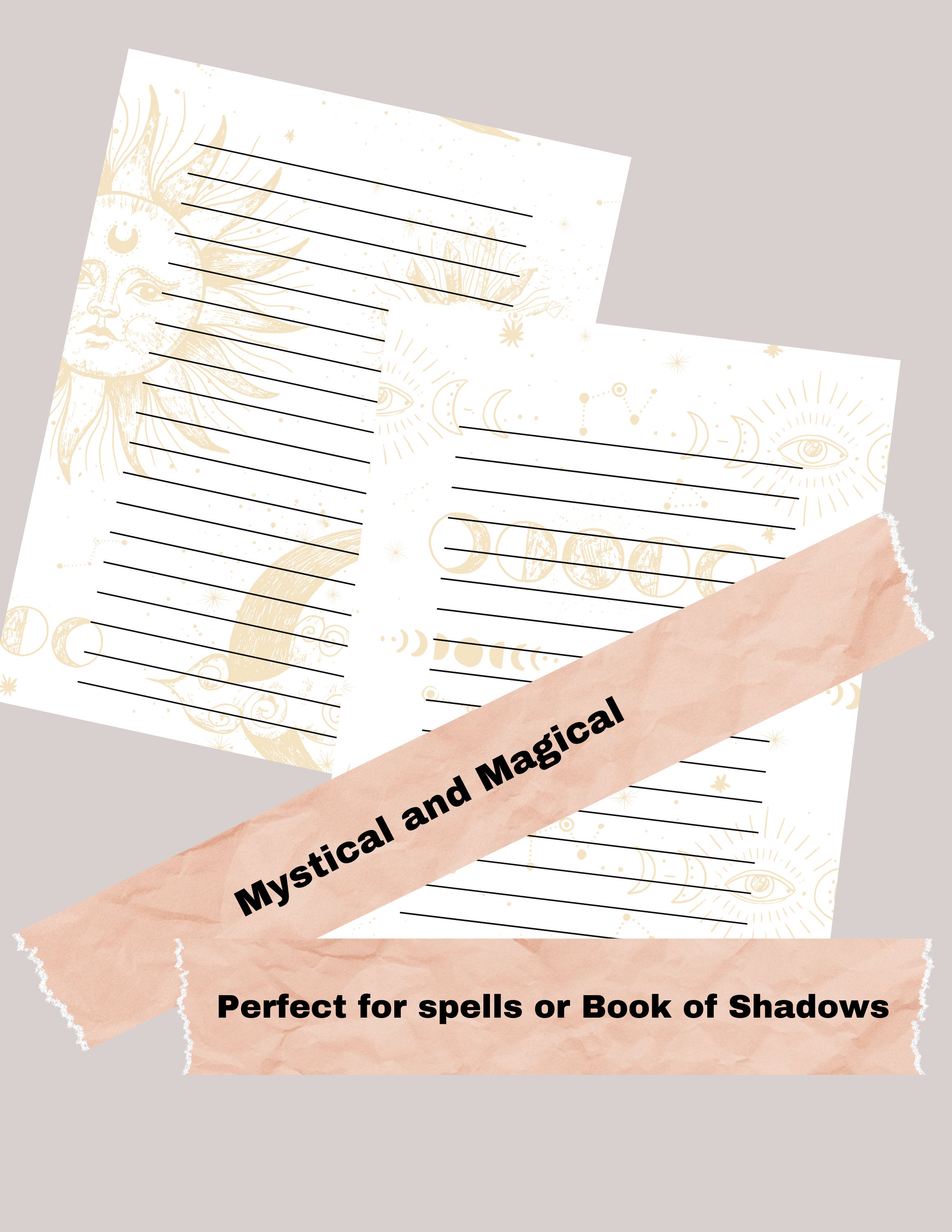 Unique Digital Stationery - Printable Halloween - Witches Pages for ...