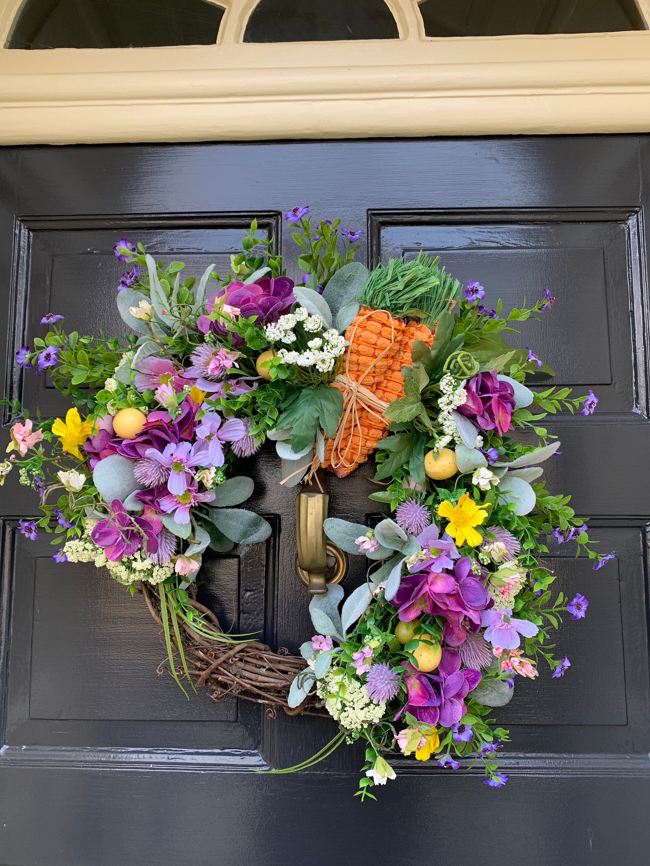 Spring Wreath, Easter Wreath, Easter Decor, Carrot Wreath, Easter Egg ...