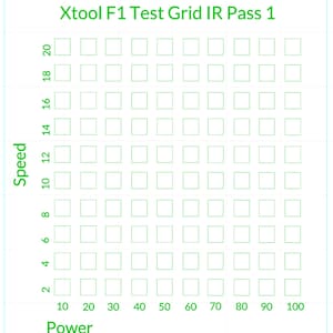 Xtool F1 Cutting Blue Light Test Grid - for Xtool Creative Suite - XCS ...