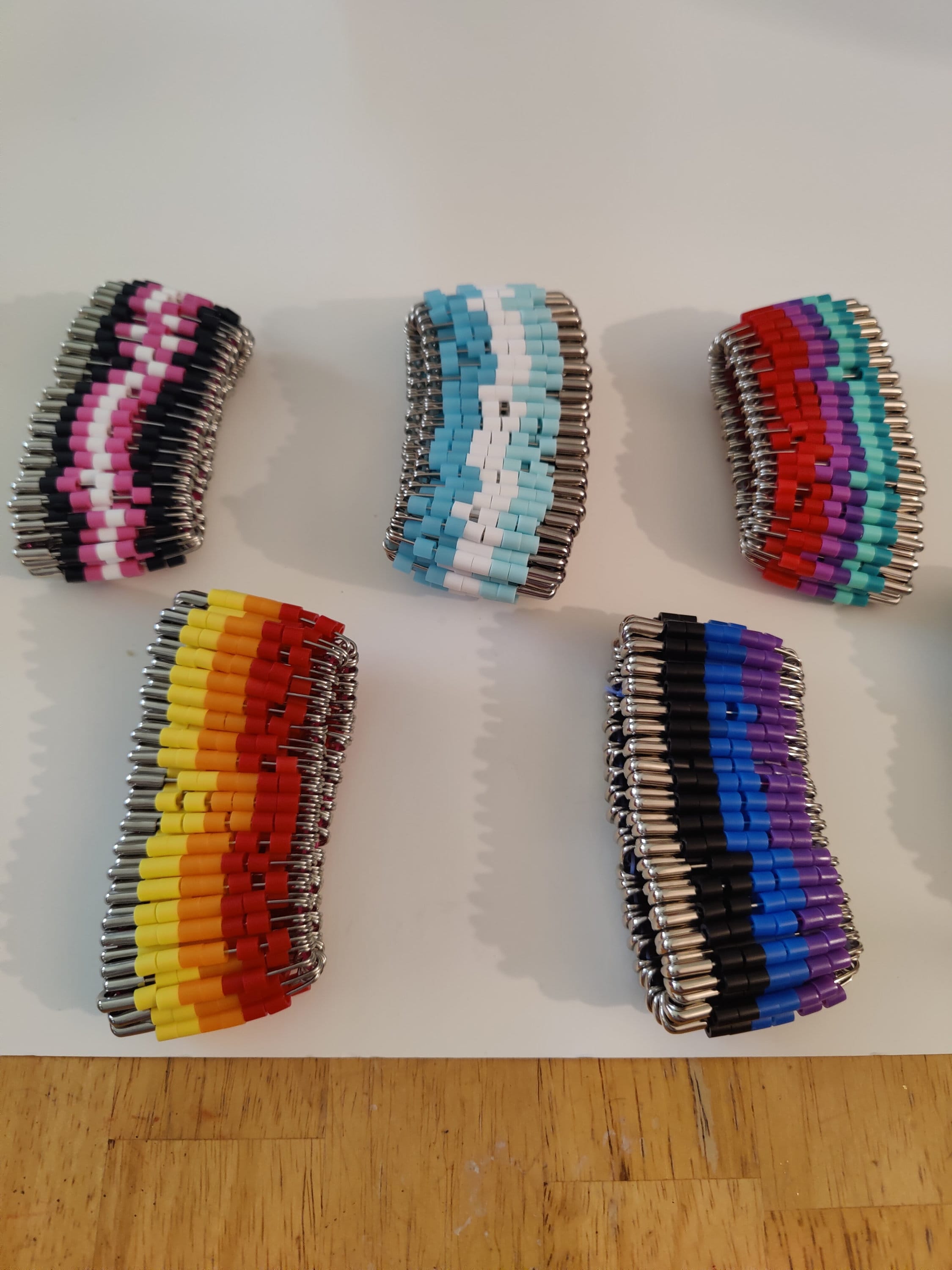 Beaded Safety Pin Bracelet - Etsy