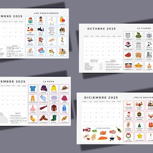 2025 Spanish-english Calendar for Beginners to Learn Spanish - Etsy UK