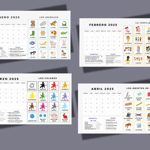 2025 Spanish-english Calendar for Beginners to Learn Spanish - Etsy UK