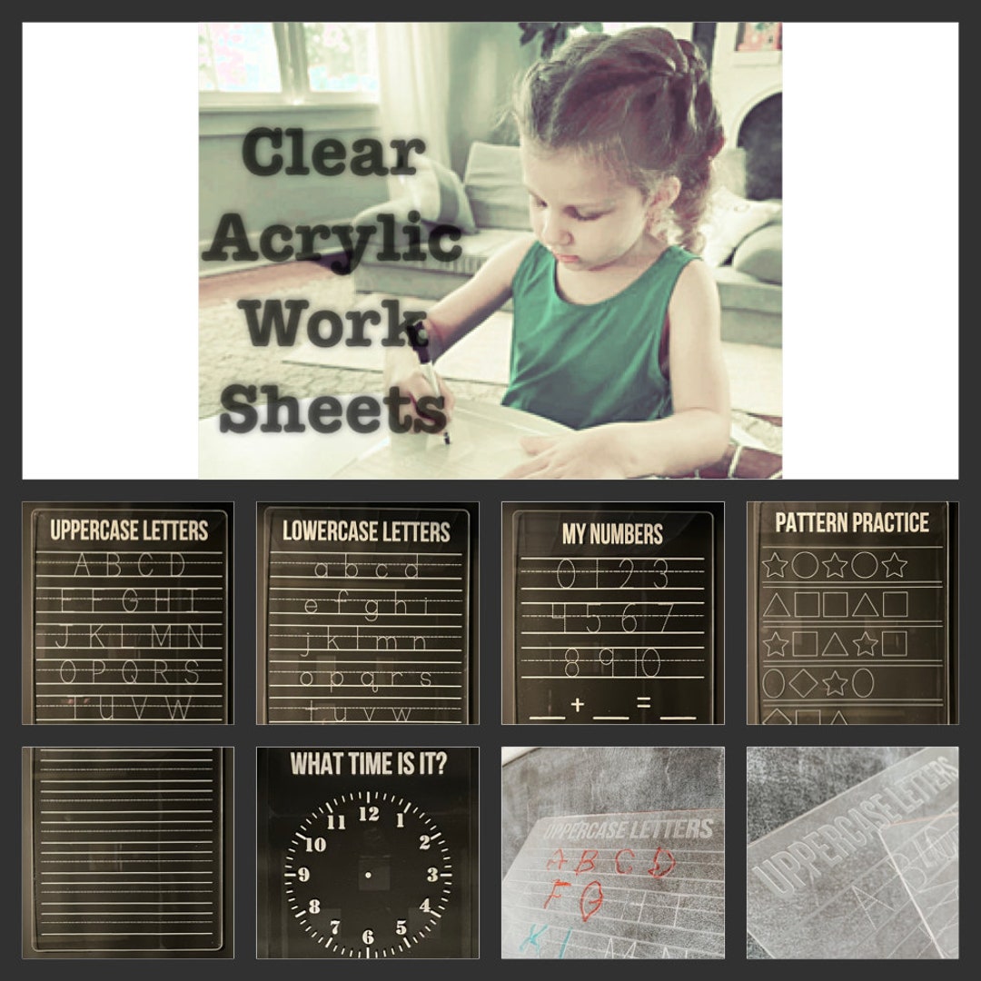 Acrylic Laser Engraved Dry Erase Learning Boards - Etsy