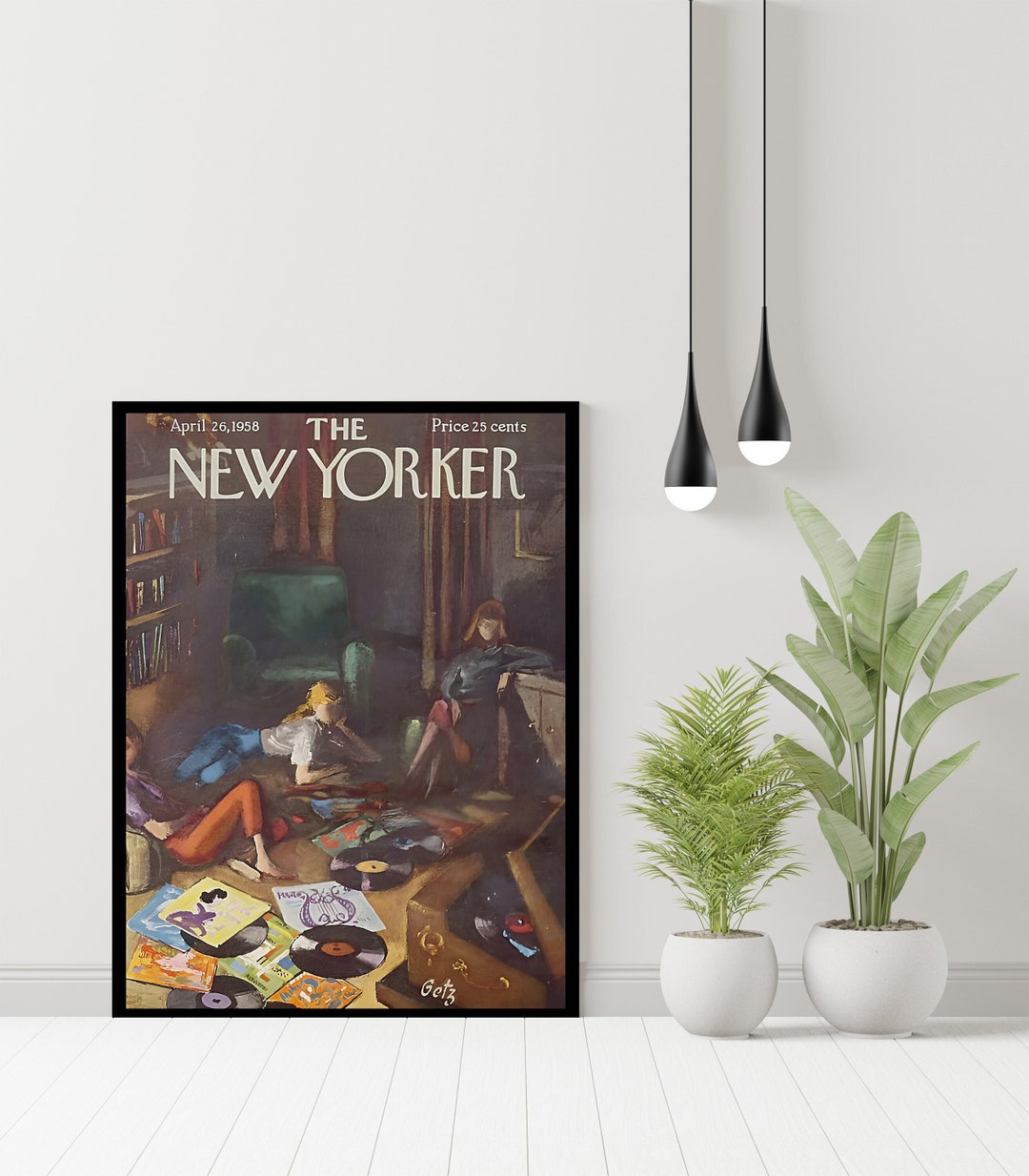 The New Yorker Magazine Cover art by Arthur Getz April 26 1958 Magazine ...