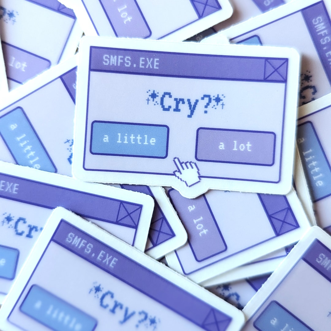 Cry A Little Cry A Lot Sticker Fob Lyric Sticker Emo Girl Emo Boi Etsy
