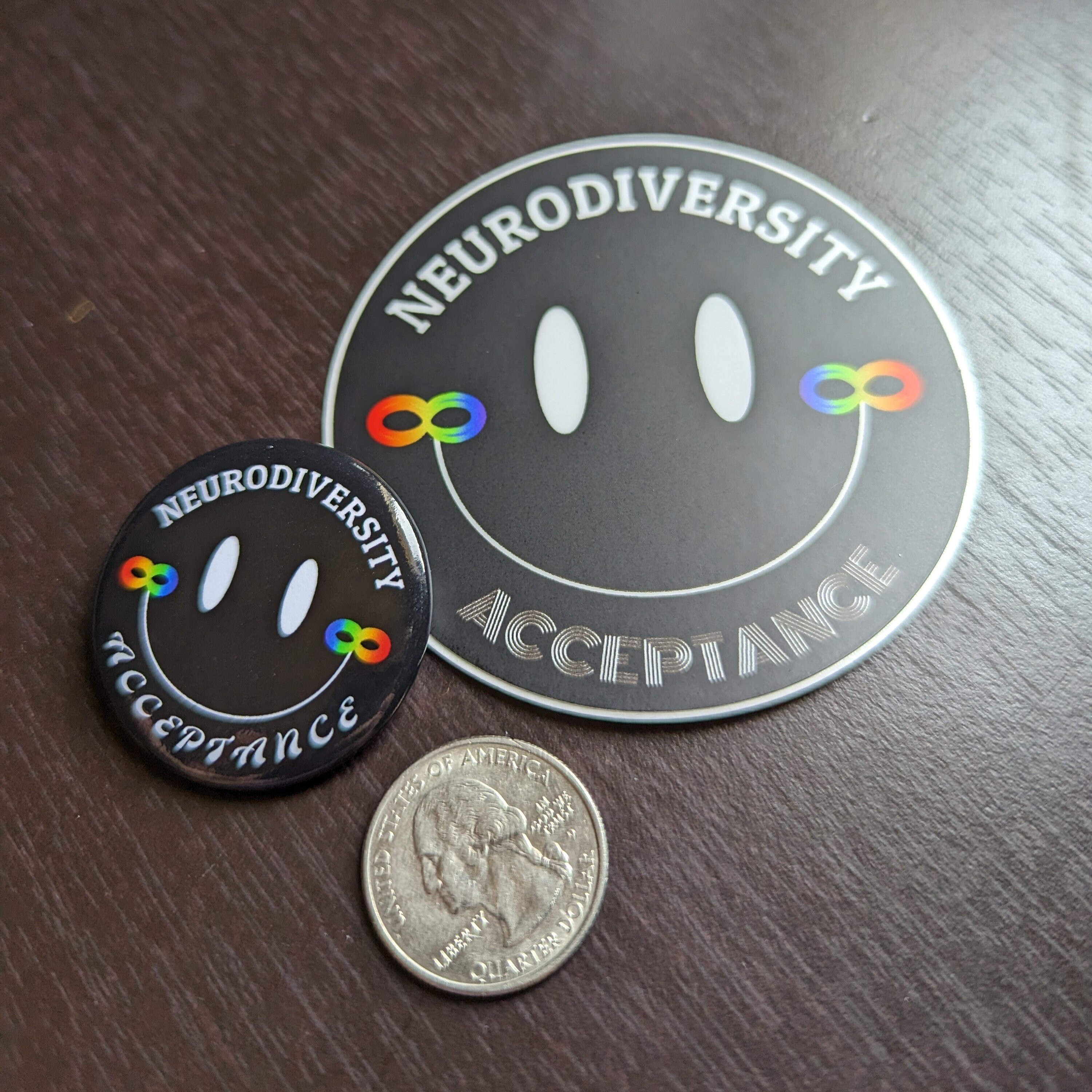 Neurodiversity Acceptance Smiley Face Sticker Matte Vinyl - Etsy