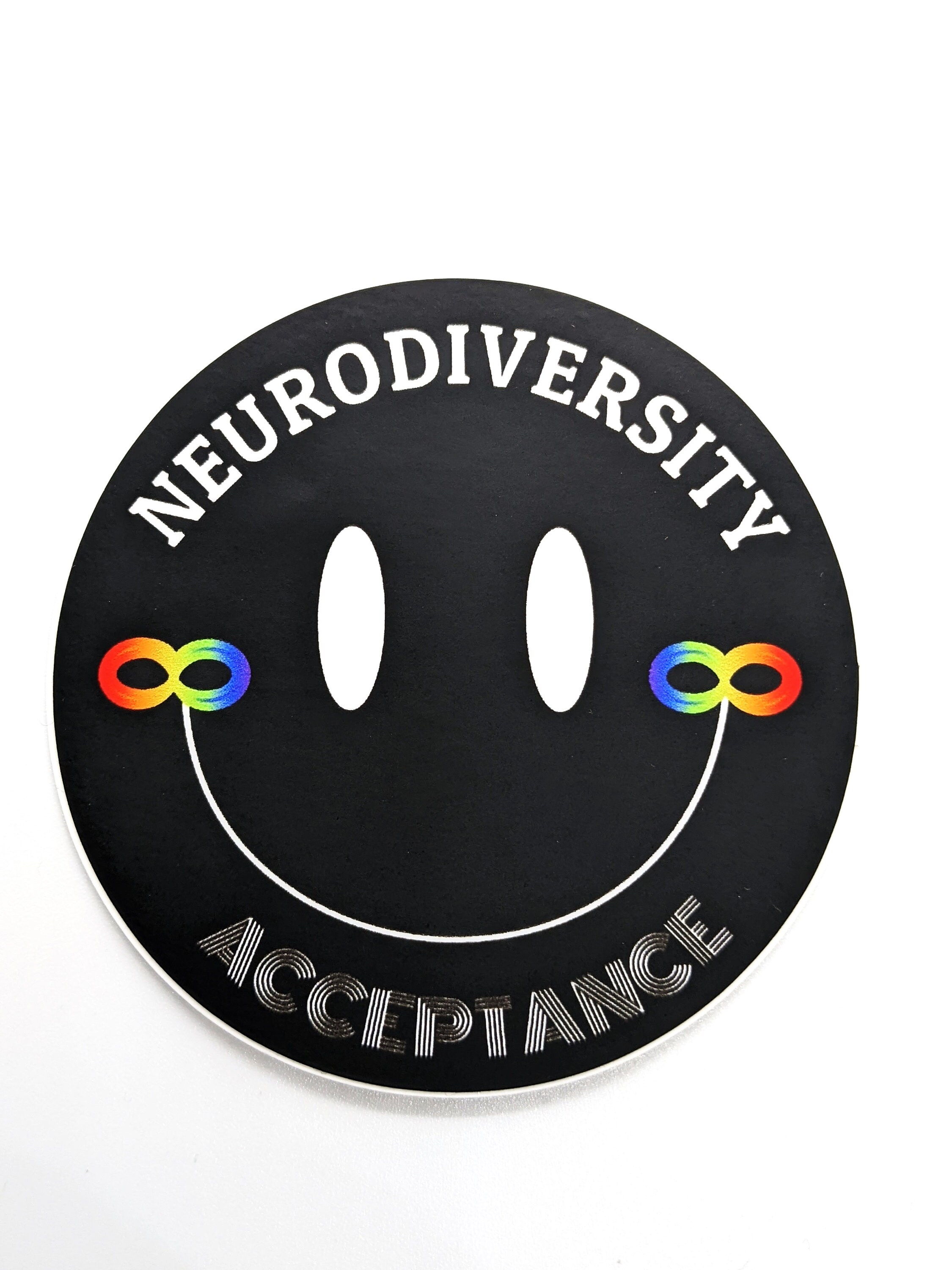 Neurodiversity Acceptance Smiley Face Sticker Matte Vinyl - Etsy
