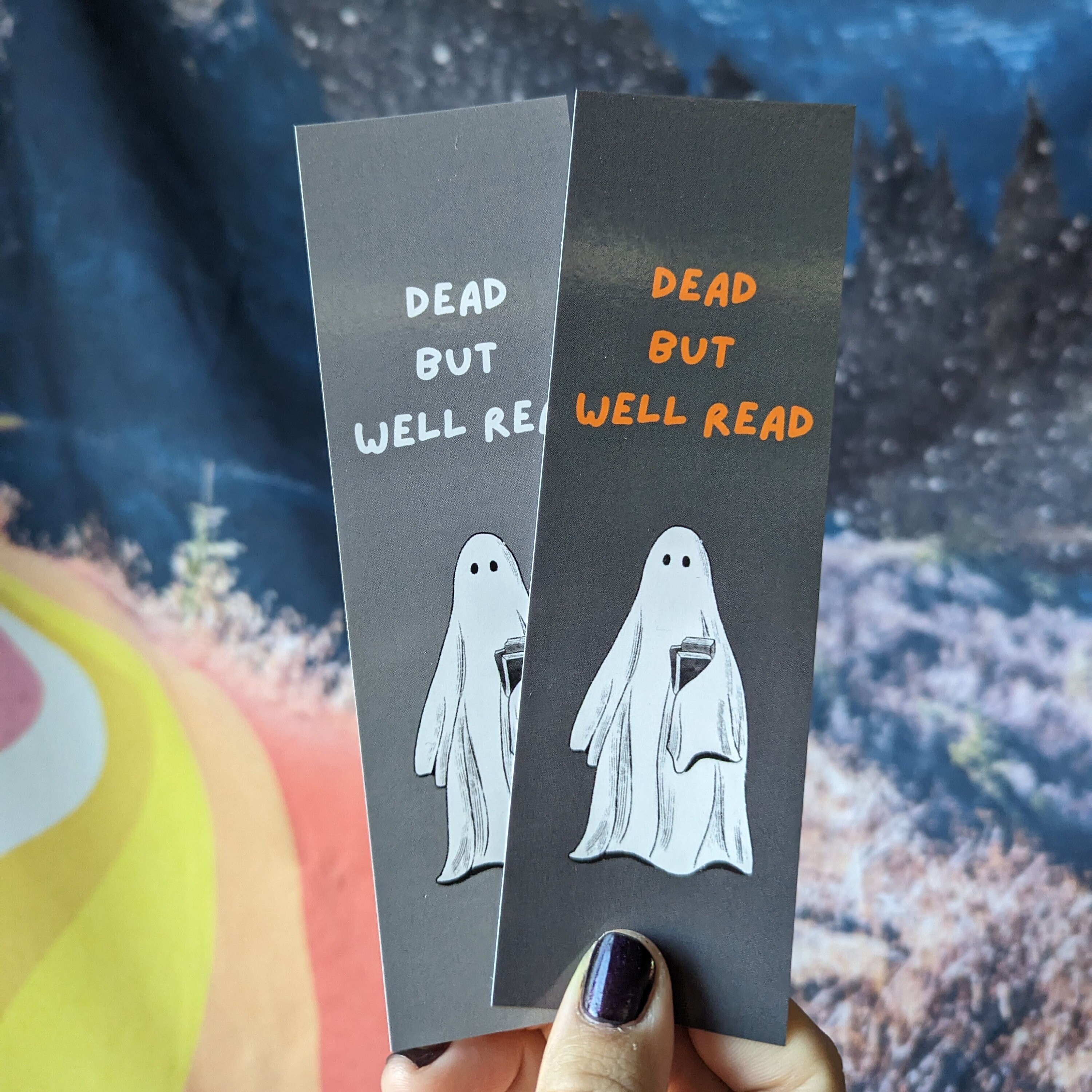 Dead but Well Read Ghost Bookmarks Spooky Bookmarks Halloween Bookmark ...