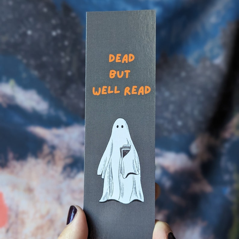 Dead but Well Read Ghost Bookmarks Spooky Bookmarks Halloween Bookmark ...