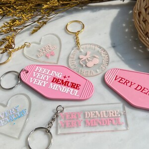 Feeling Very Demure, Feeling Very Mindful Keychain, Demure Tiktok Trend ...