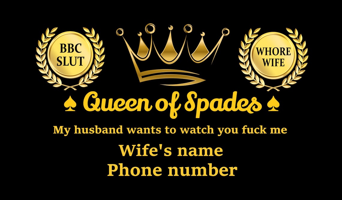 Qos Bbc Slut Whore Wife Business Cards 100 Count Etsy