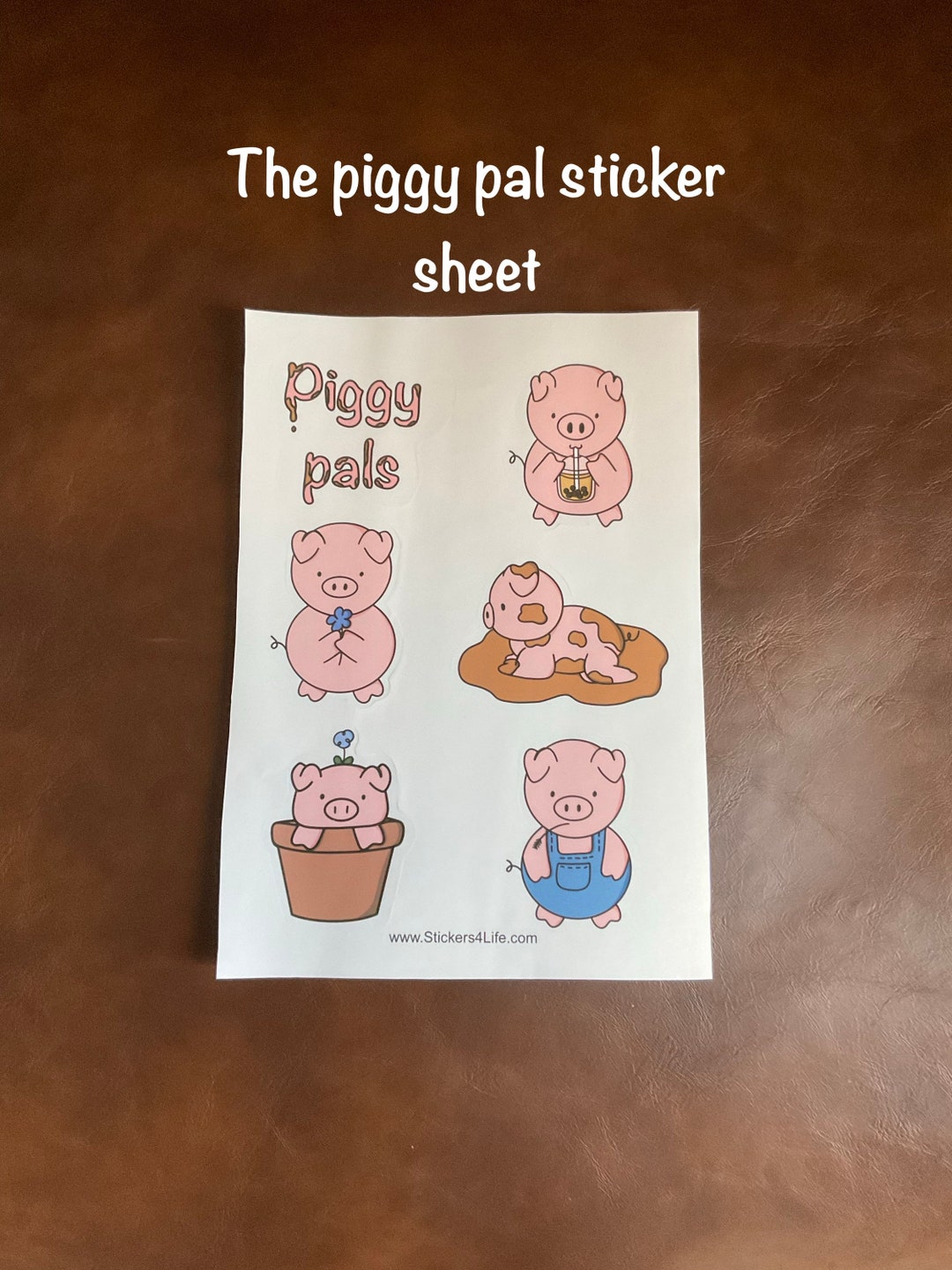Cute, Kawaii Piggy Pals Sticker Sheet - Etsy