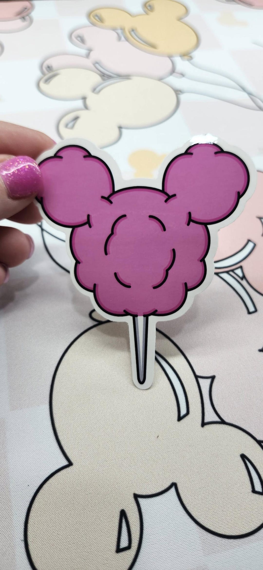 Pink Cotton Candy Vinyl Sticker - Etsy